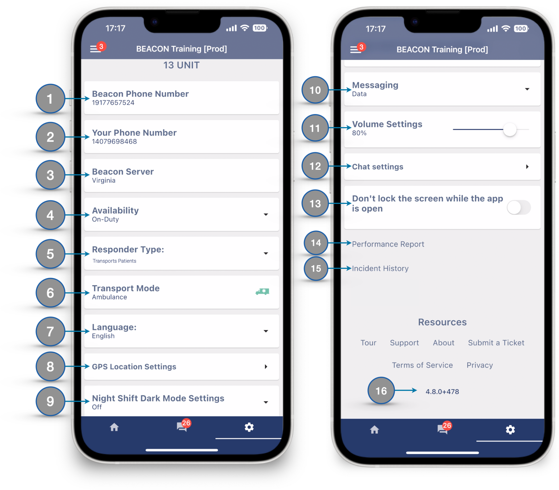 Mobile App Settings – Trek Medics Documentation